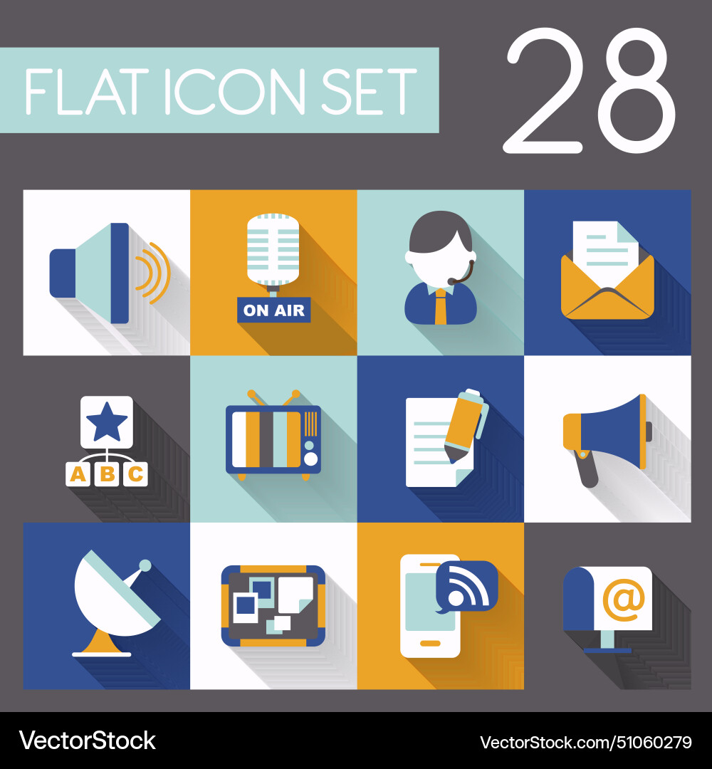 Communication icon set Royalty Free Vector Image