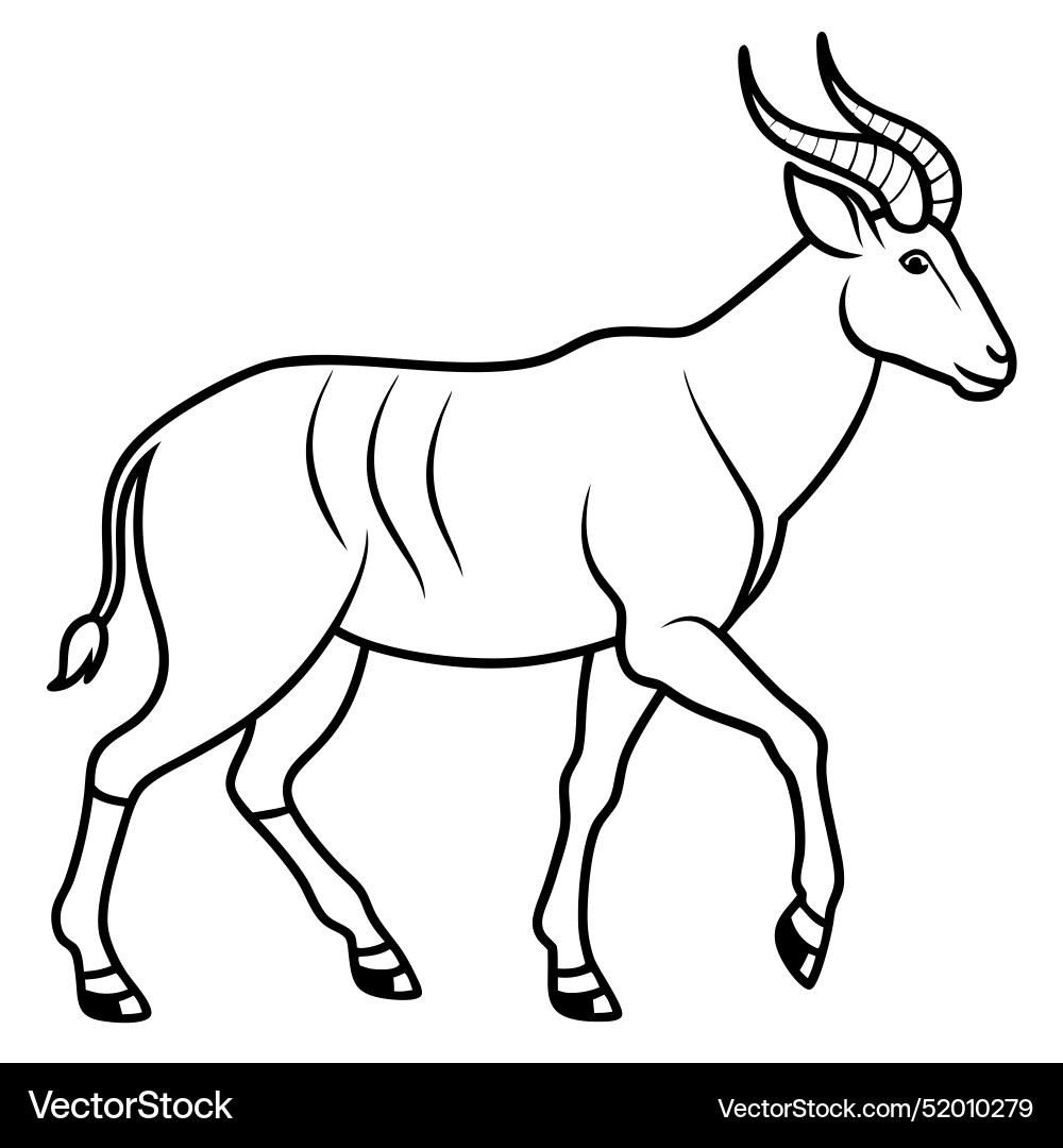 Eland goat walks icon Royalty Free Vector Image