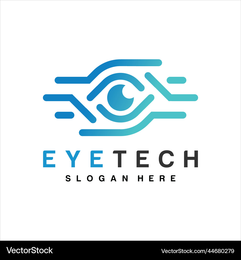 Eye tech logo Royalty Free Vector Image - VectorStock