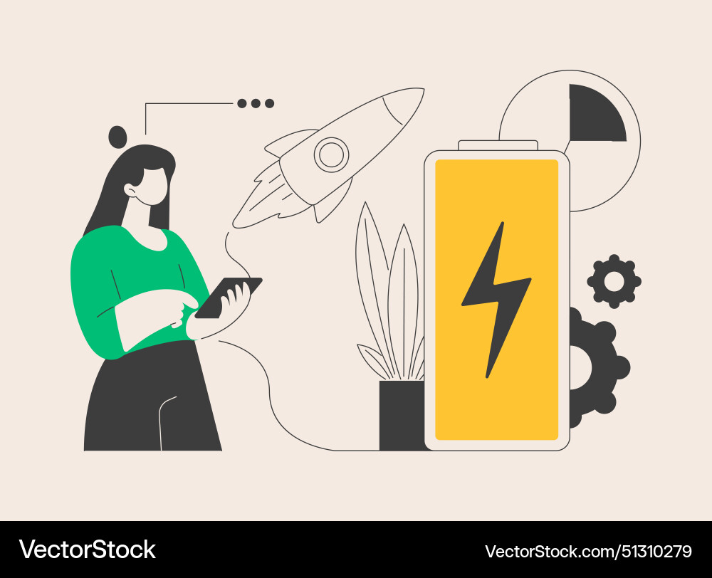 Fast charging technology abstract concept Vector Image