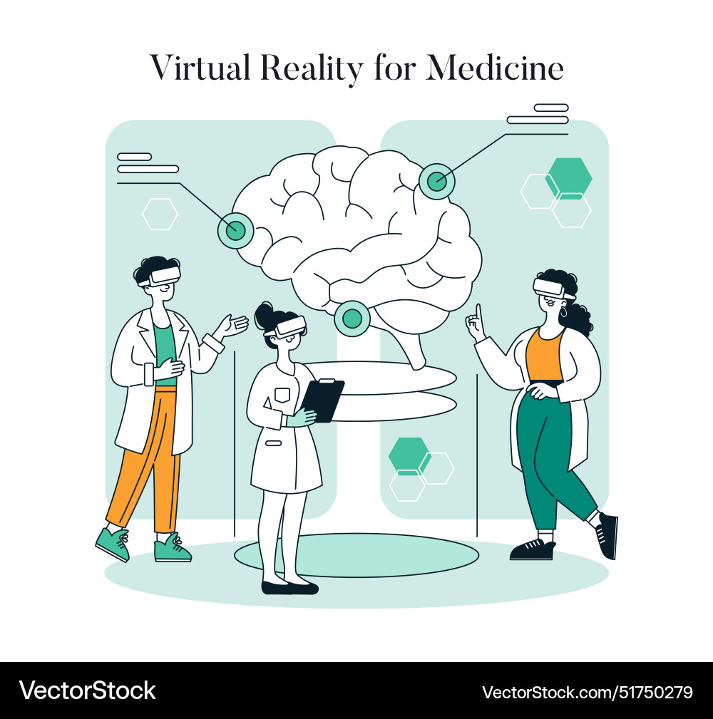 Healthcare innovation flat Royalty Free Vector Image