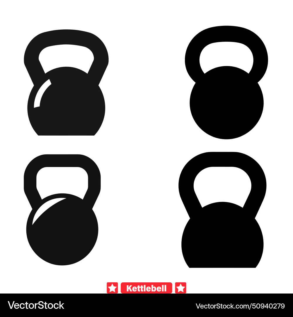 Kettlebell sculptures premium set for crafting Vector Image