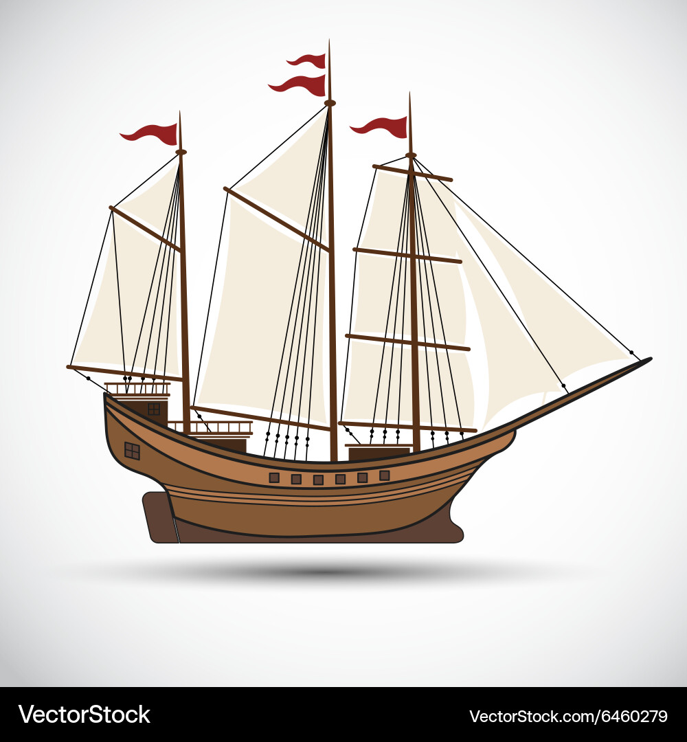 Sailing ship Royalty Free Vector Image - VectorStock