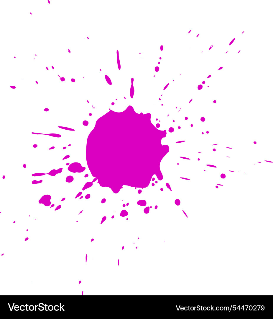 Vibrant pink paint creates a dynamic splash Vector Image