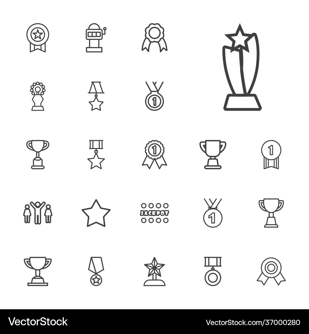 22 prize icons Royalty Free Vector Image - VectorStock
