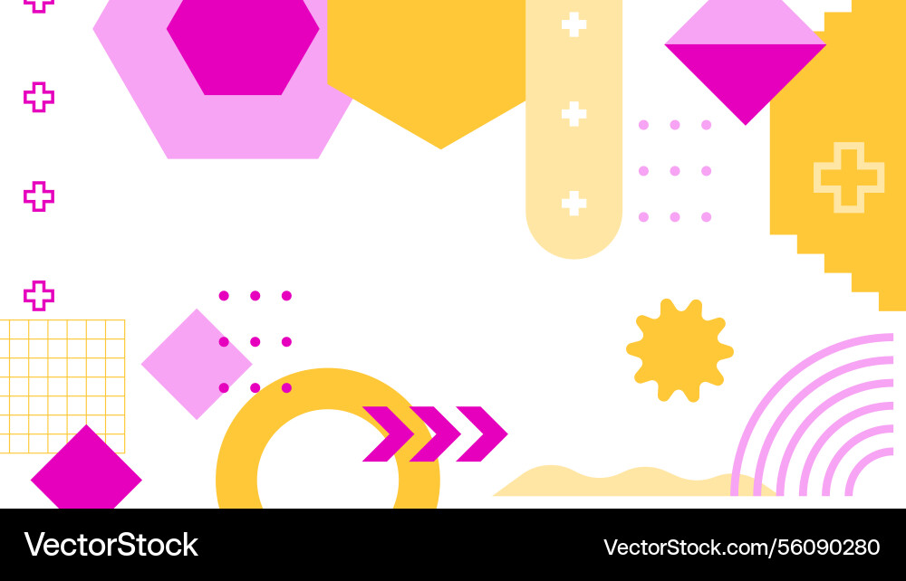 Abstract geometric background with shape patterns Vector Image