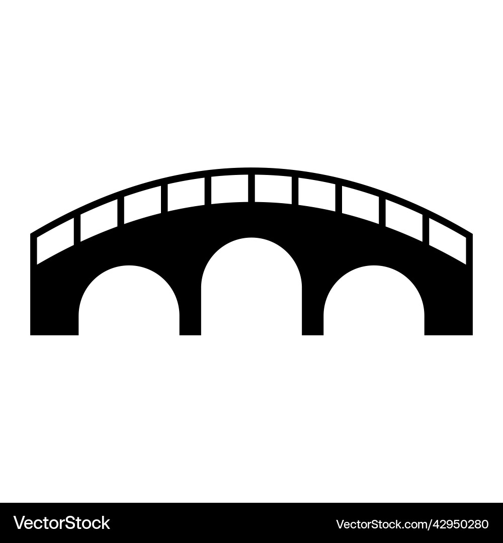 Bridge icon ground transportation symbol Vector Image