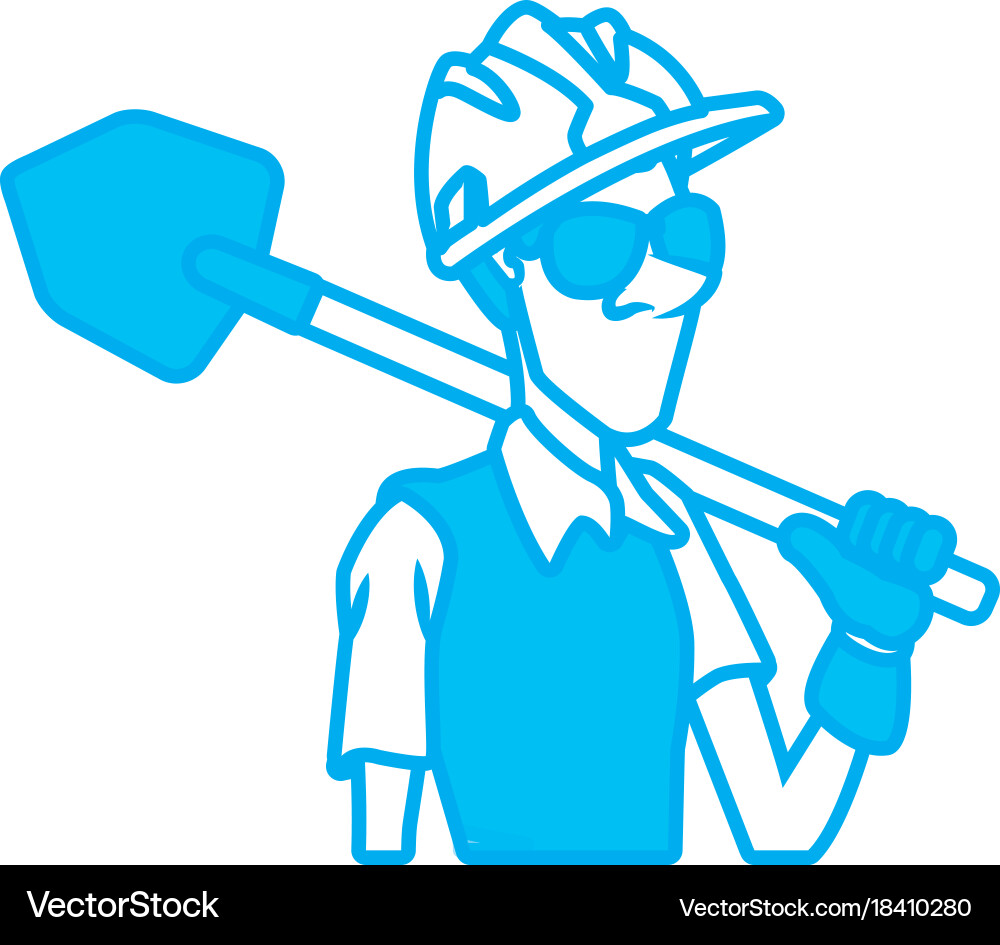 Cartoon worker with tool Royalty Free Vector Image