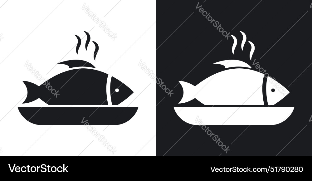 Cooked fish icon Royalty Free Vector Image - VectorStock