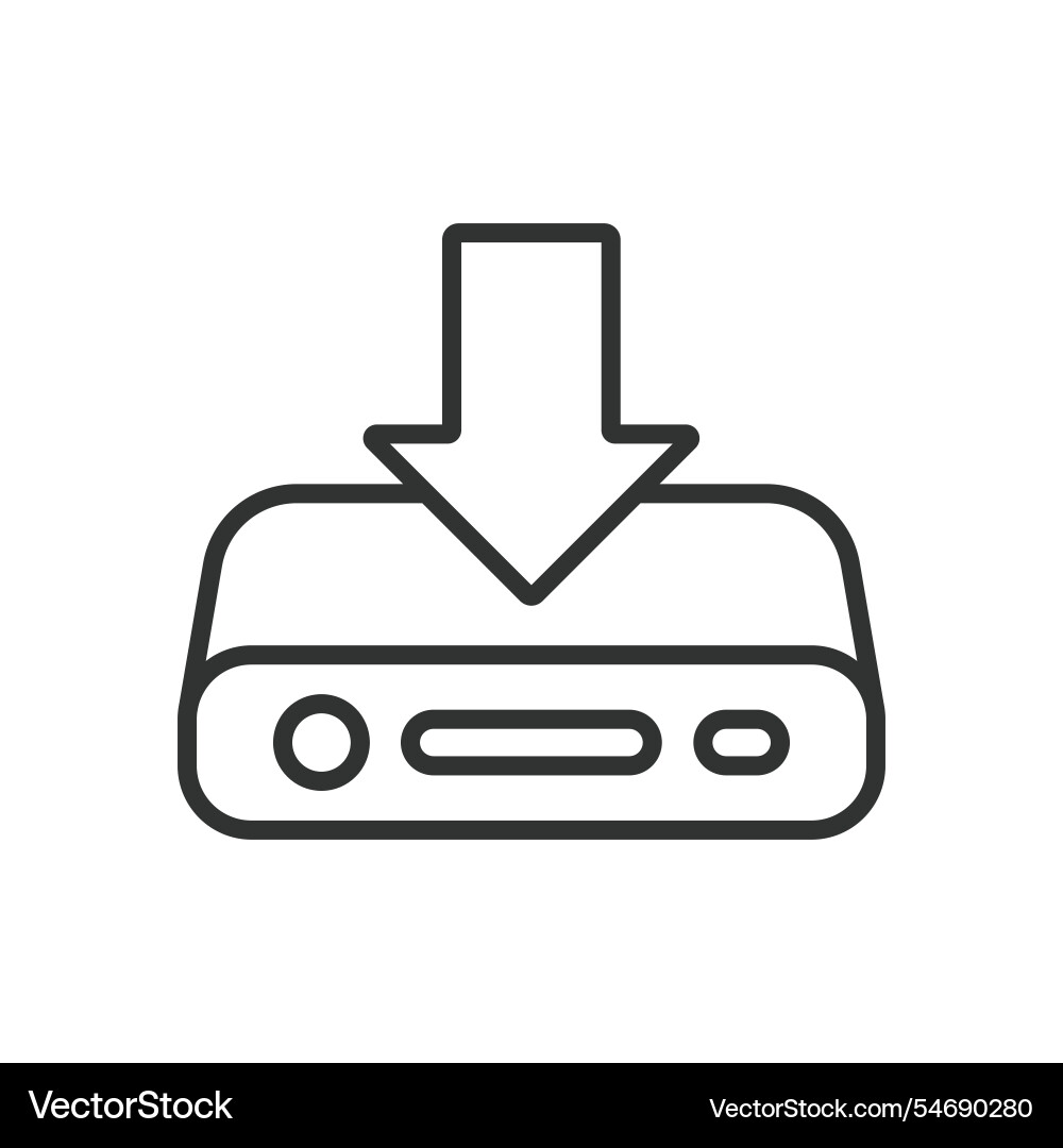 Download server icon in line design download Vector Image