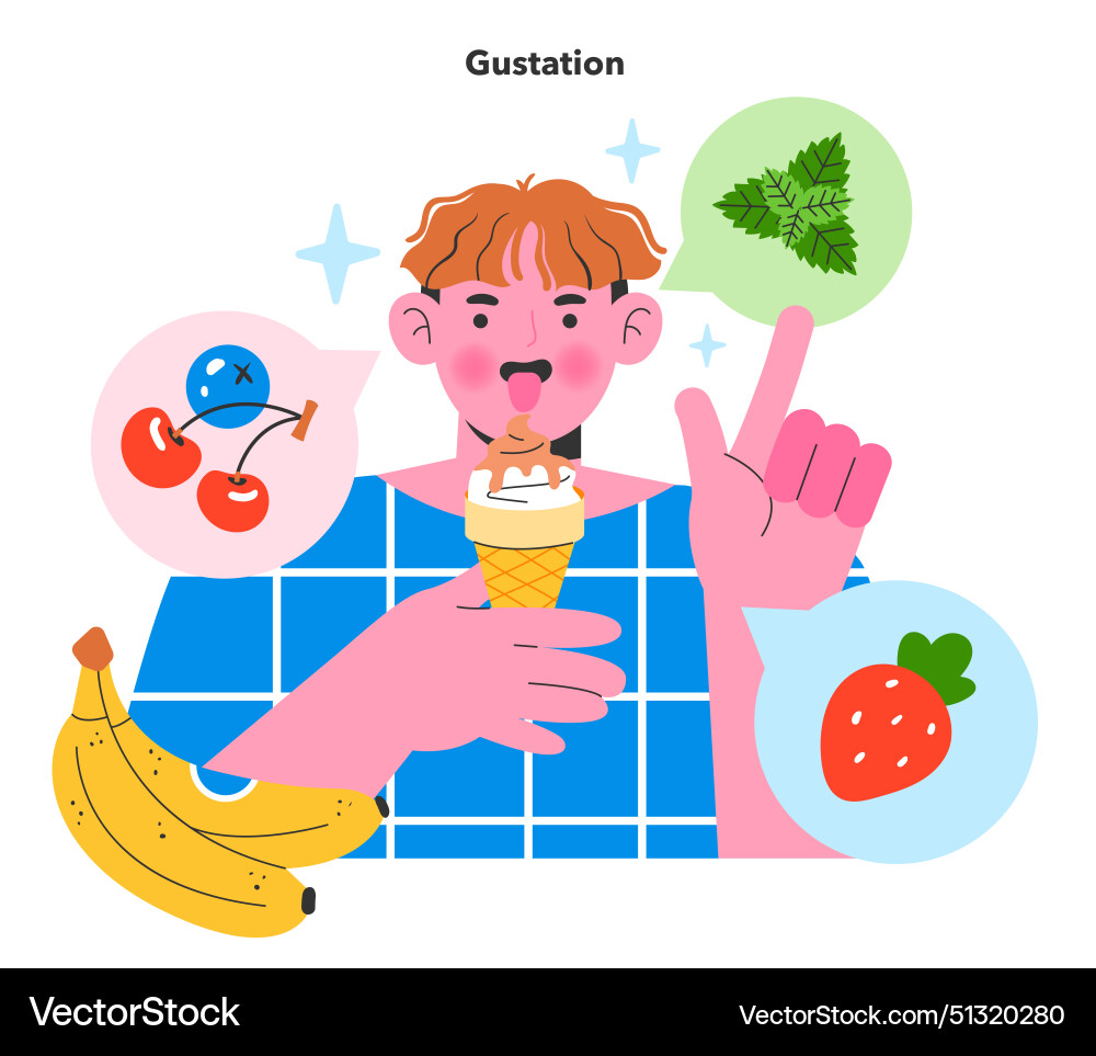 Flavor reversal flat Royalty Free Vector Image