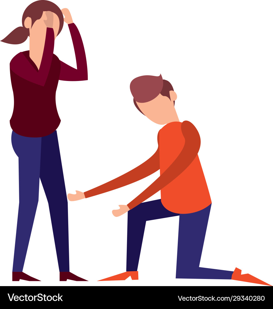 Friends couple avatars characters icon Royalty Free Vector