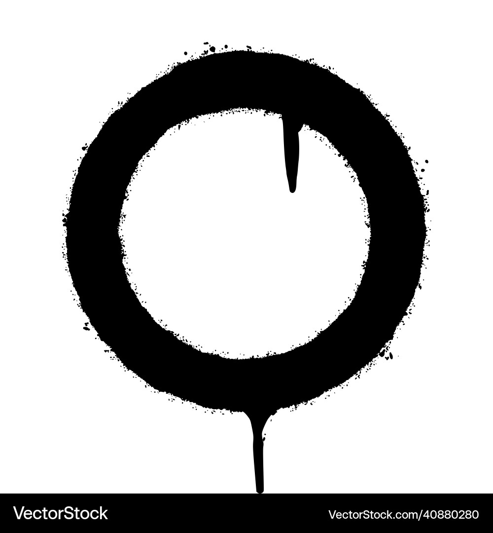 Graffiti Round Frame with Spray Royalty Free Vector Image
