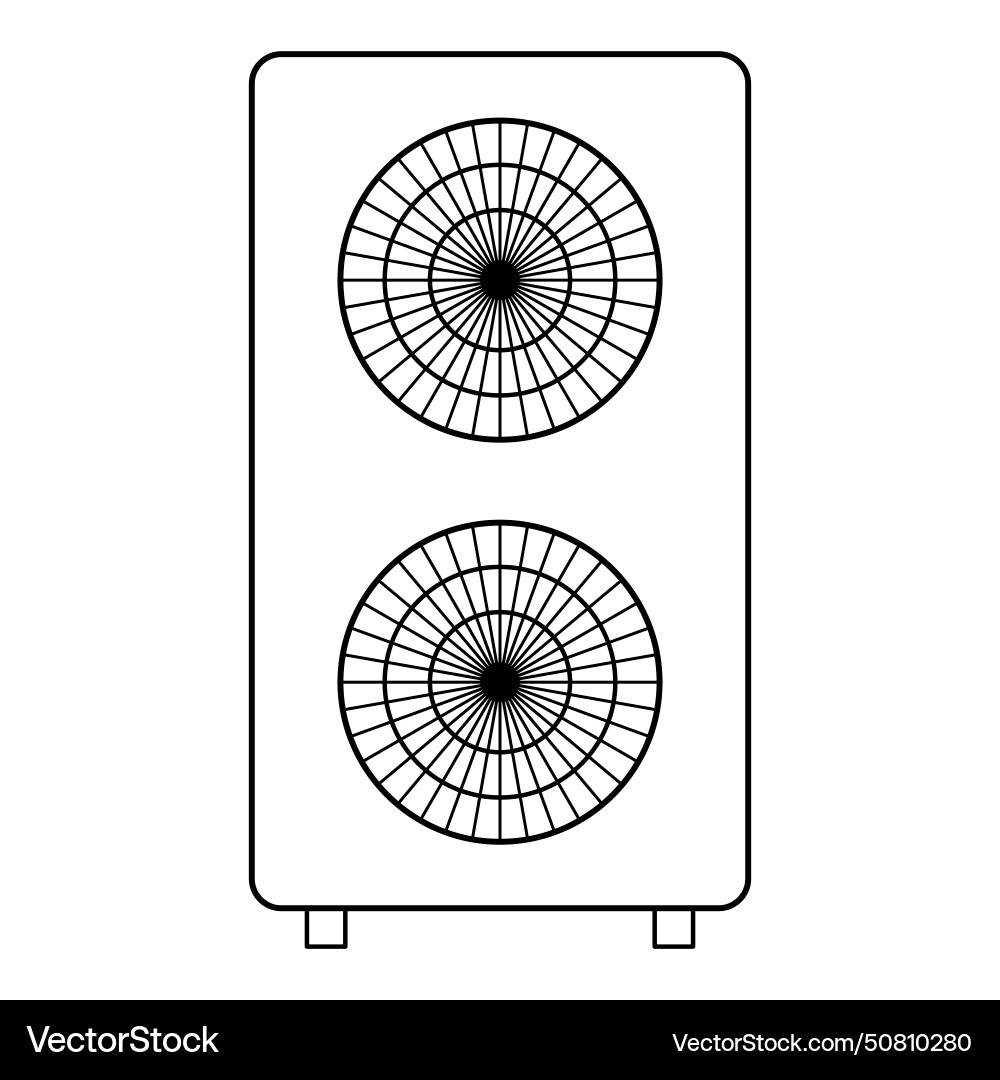 Heat pump air source icon cooling electric system Vector Image