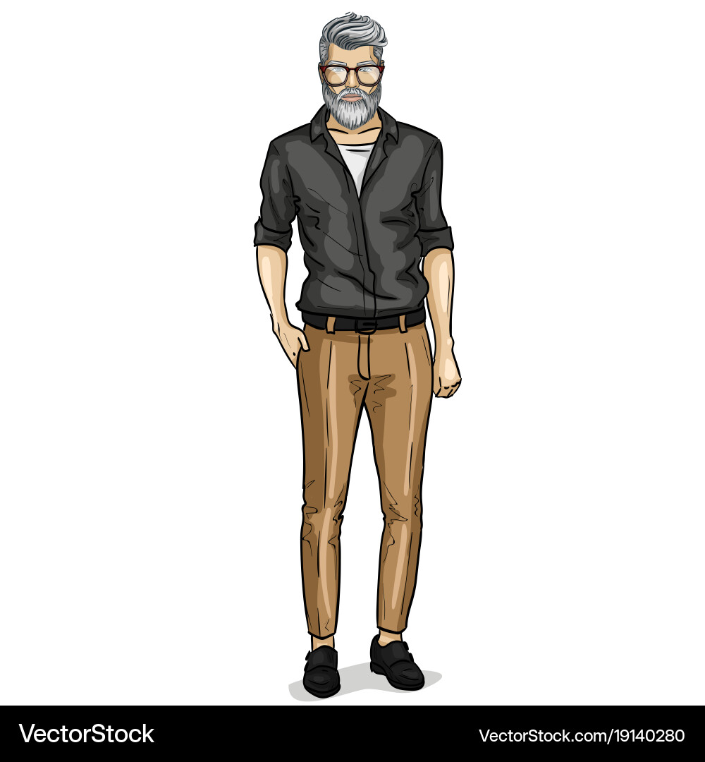 Man model Royalty Free Vector Image - VectorStock