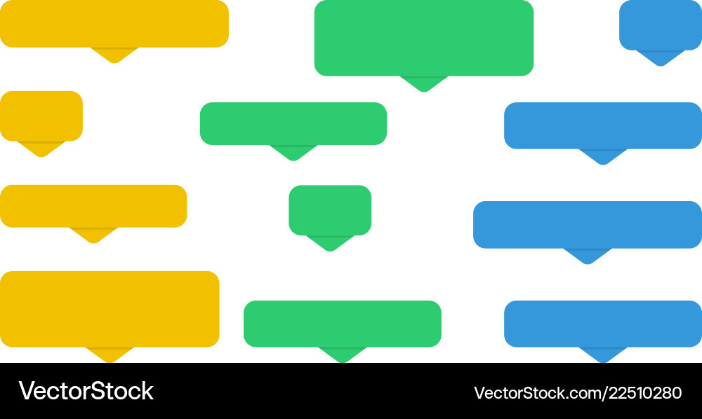 Messages bubbles flat design speech Royalty Free Vector