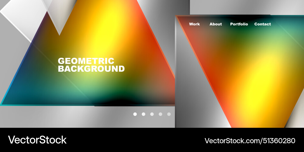 Metal triangles with colorful bright Royalty Free Vector