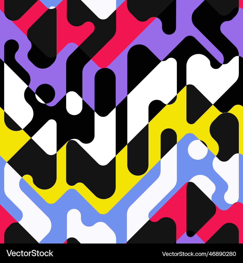 Retro pop art geometric seamless pattern Vector Image