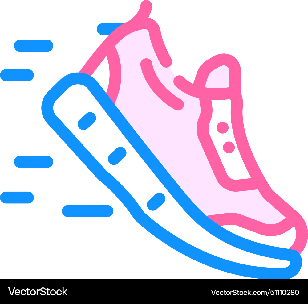 Running shoes color icon Royalty Free Vector Image