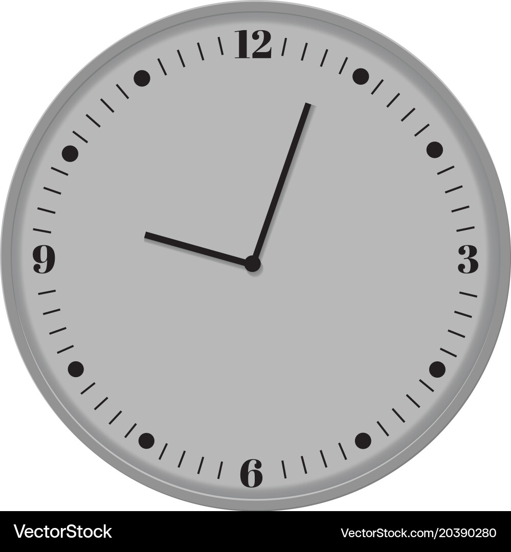 Wall clock office template design Royalty Free Vector Image