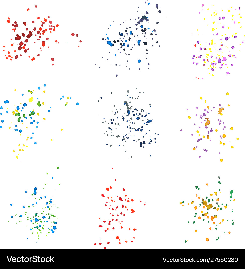 Watercolor drop splash hand drawn for design Vector Image