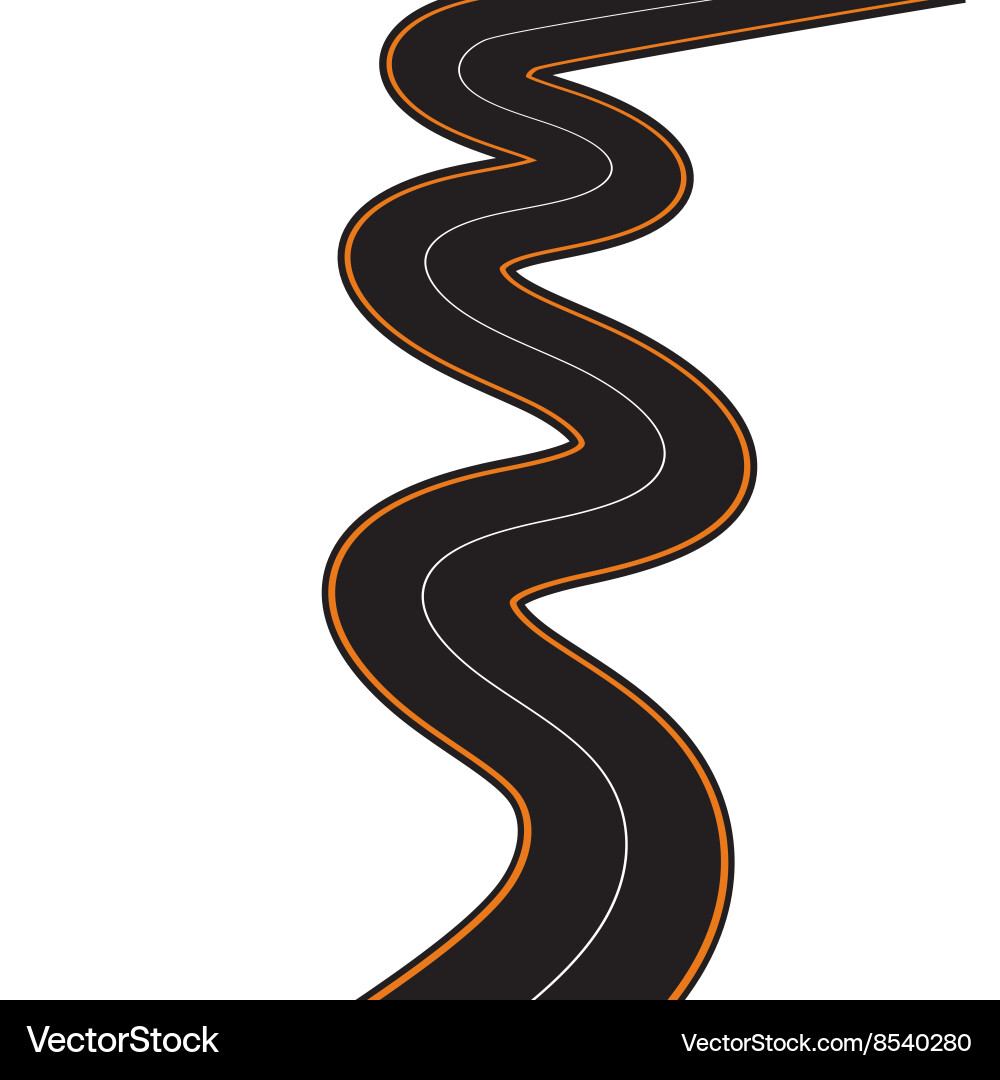 Winding road Royalty Free Vector Image - VectorStock