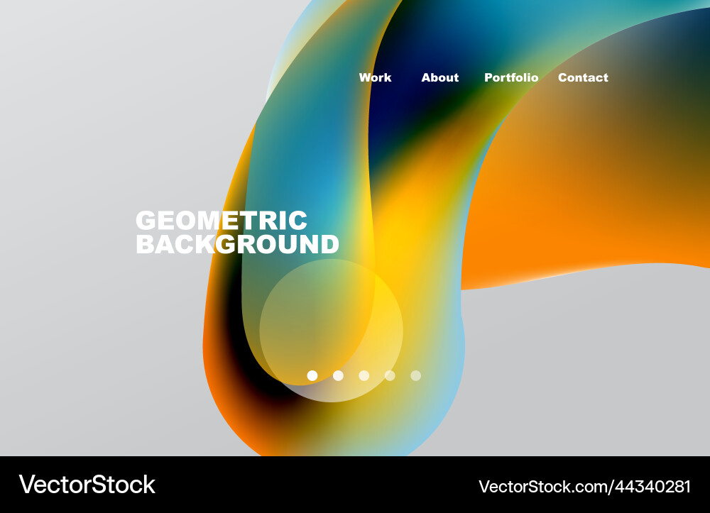 Abstract liquid background for your landing page Vector Image