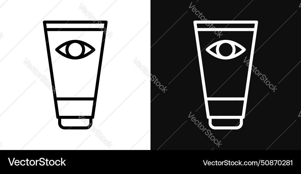 Eye cream icon set anti wrinkle or ageing Vector Image