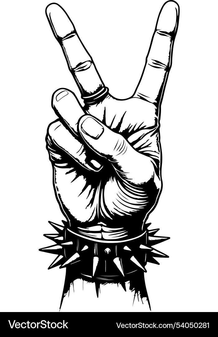 Hand drawn rock and roll Royalty Free Vector Image