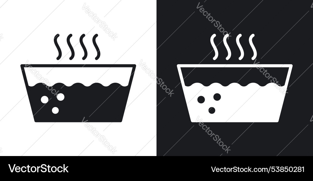 Warmwasser-Icon-Set Lizenzfreies Vektorbild - VectorStock
