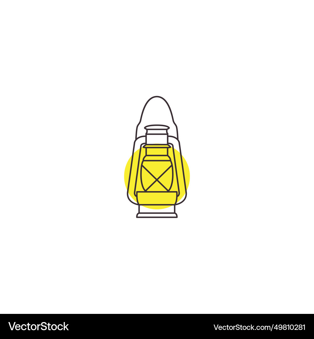 Old lantern icon logo design Royalty Free Vector Image