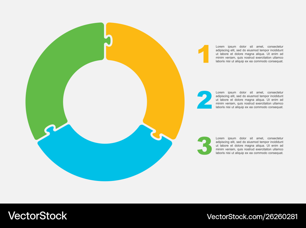 Puzzle Circles: Business Strategy Infographic Vector Image