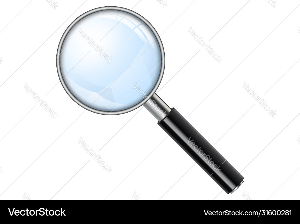 Realistic Magnifying Glass Royalty Free Vector Image