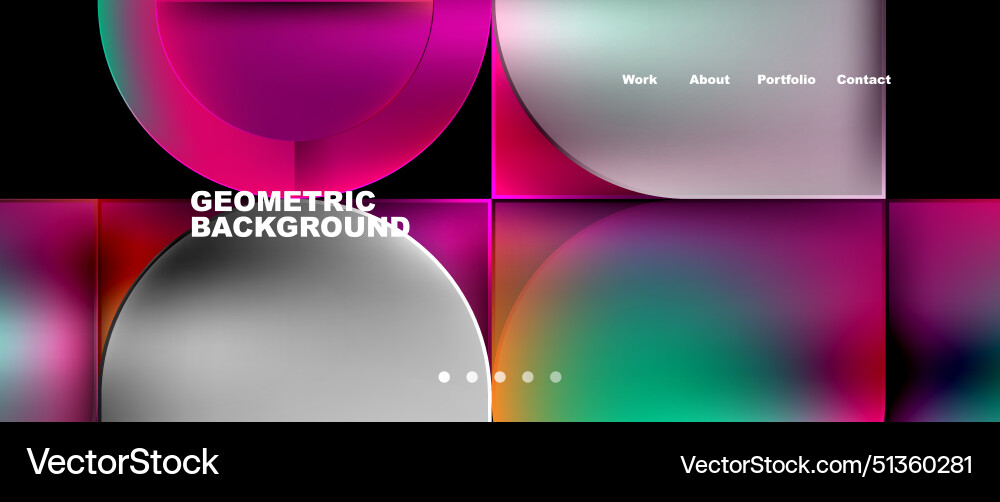 Round squares circles with fluid gradients Vector Image