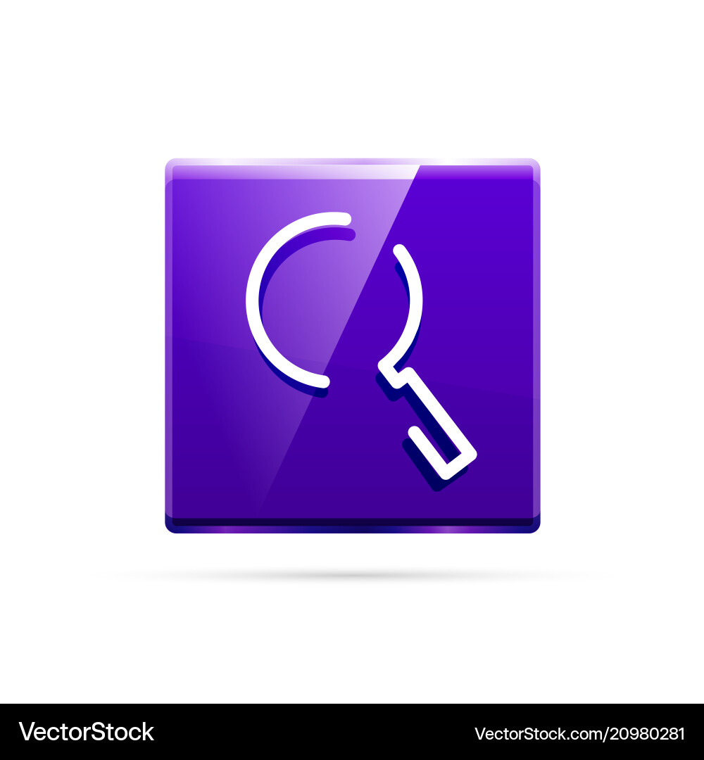 Search magnifier web button magnify icon modern Vector Image