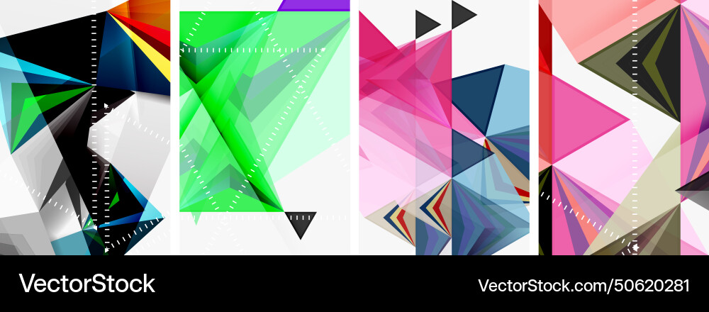 Triangle blend geometric concept poster designs Vector Image