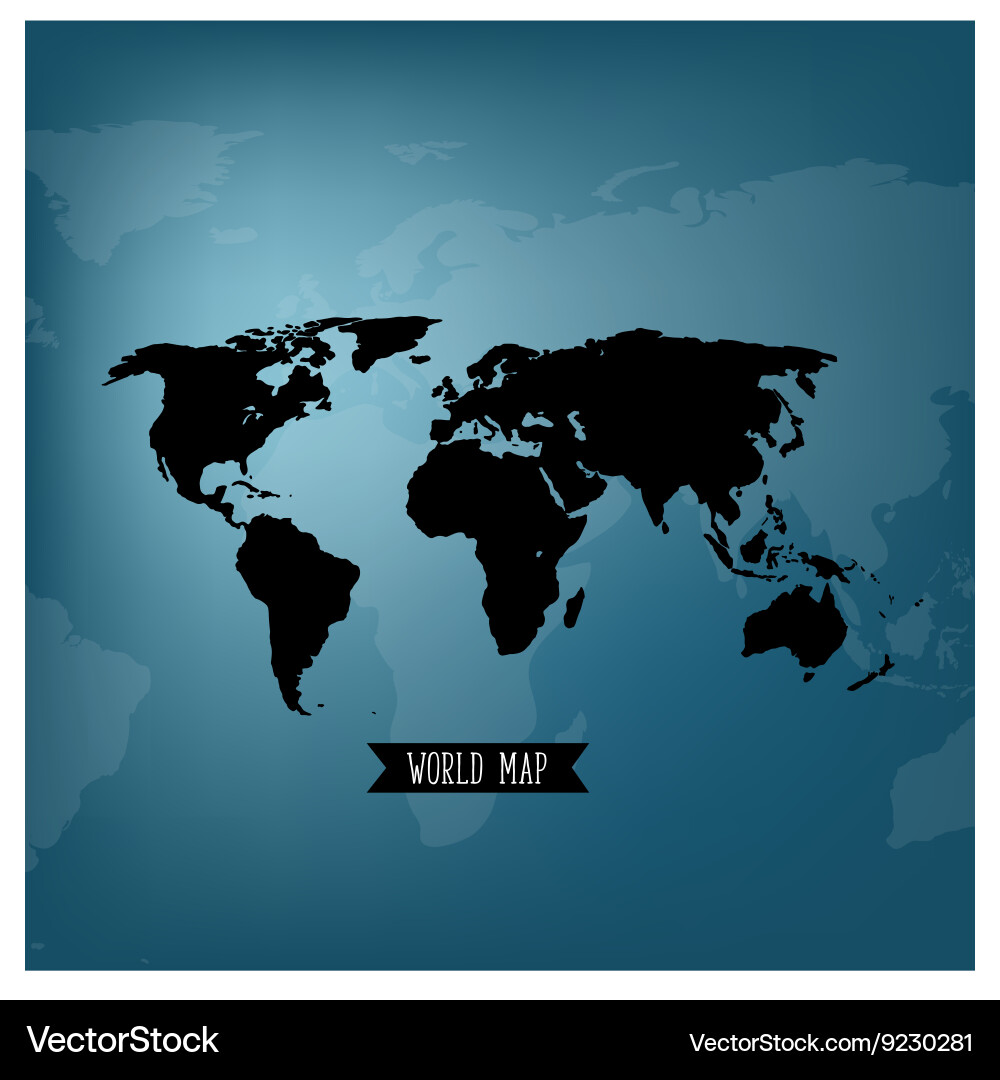 World map Royalty Free Vector Image - VectorStock