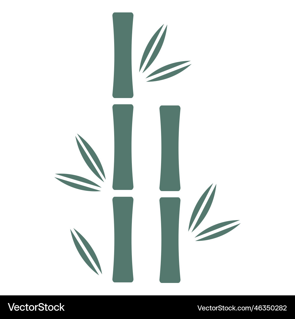 Bamboo stick two straight icon Royalty Free Vector Image