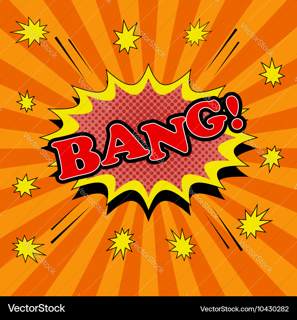 Bang comic cartoon Royalty Free Vector Image - VectorStock