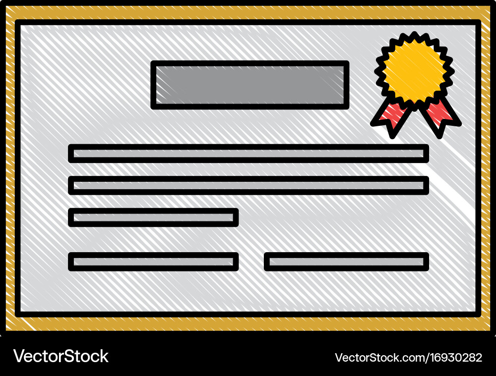 Certificate document icon Royalty Free Vector Image