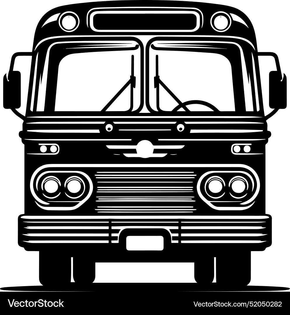 City bus silhouette flat isolated on a white Vector Image