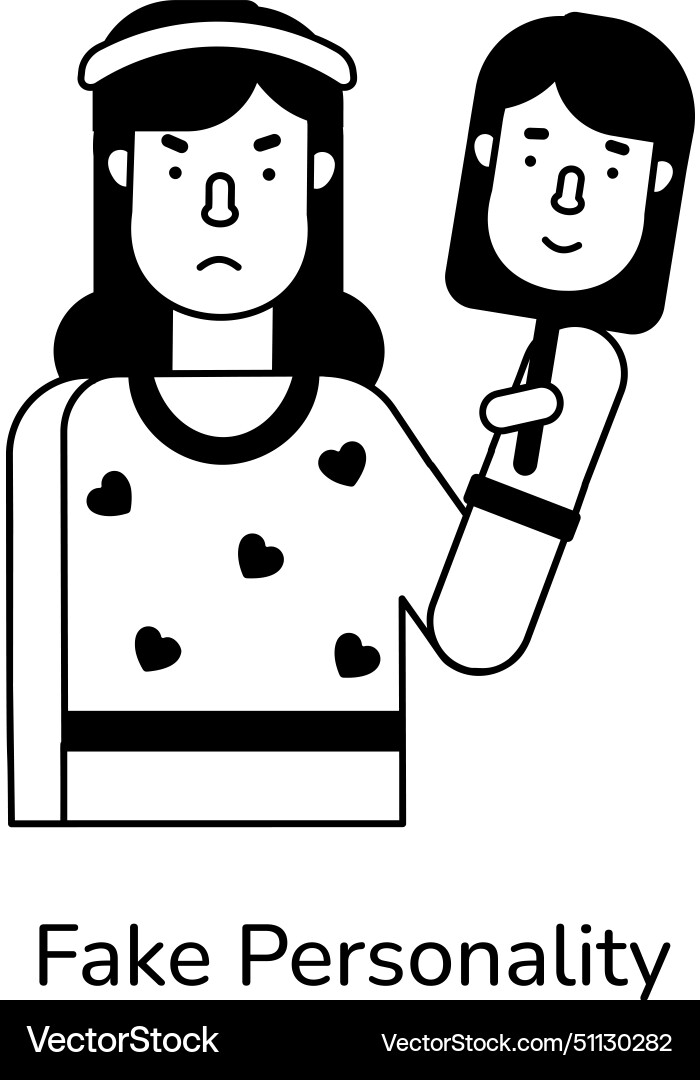 Fake personality Royalty Free Vector Image - VectorStock