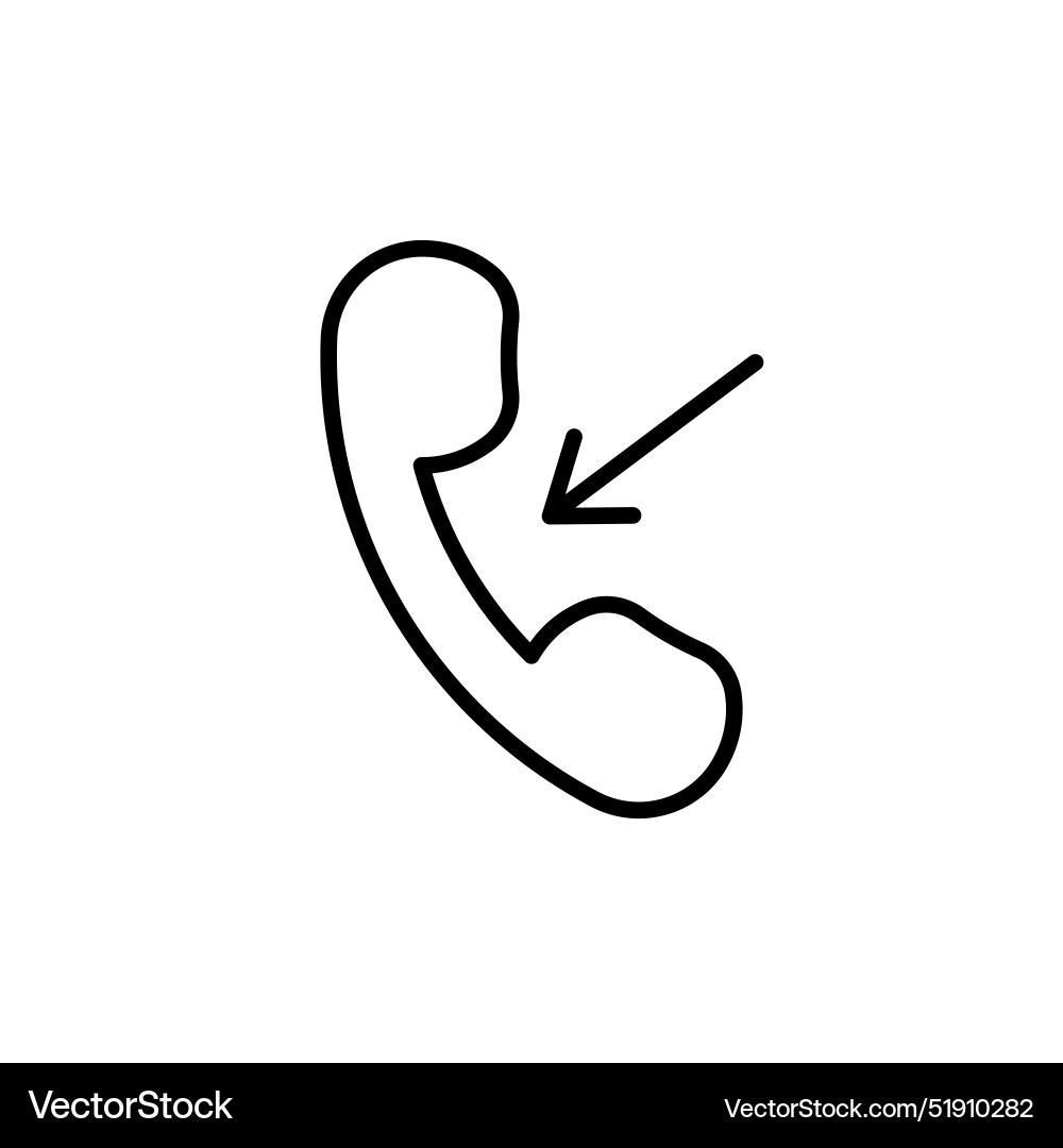 Incoming call icon ideal for telecommunication Vector Image