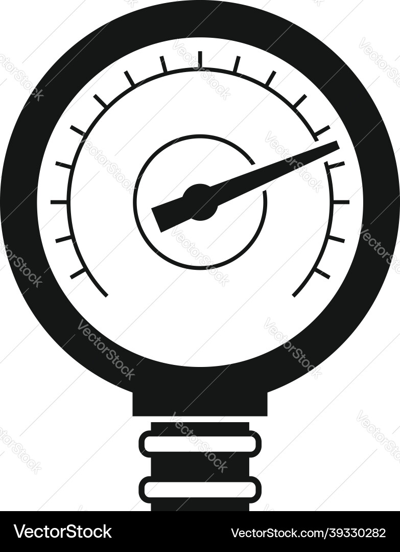 Pipe manometer icon simple gas meter Royalty Free Vector