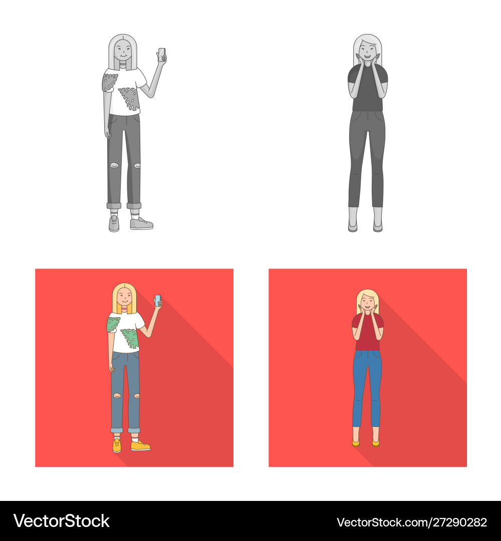 Posture and mood sign set Royalty Free Vector Image
