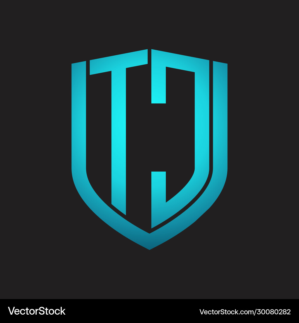 Tc logo monogram with emblem shield design Vector Image
