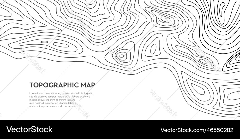 Topographic Mountain Terrain Map Royalty Free Vector Image