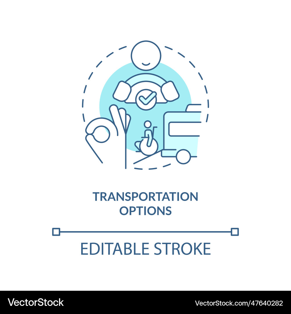 Transportation option turquoise concept icon Vector Image