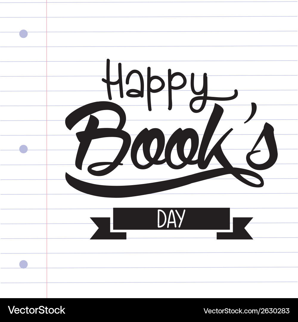 Abstract happy book day on a special background Vector Image