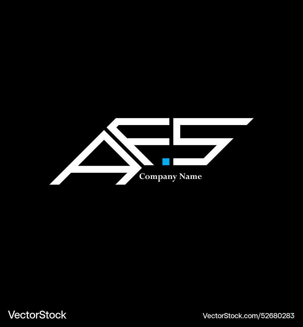 Afs logo design simple and modern Royalty Free Vector Image